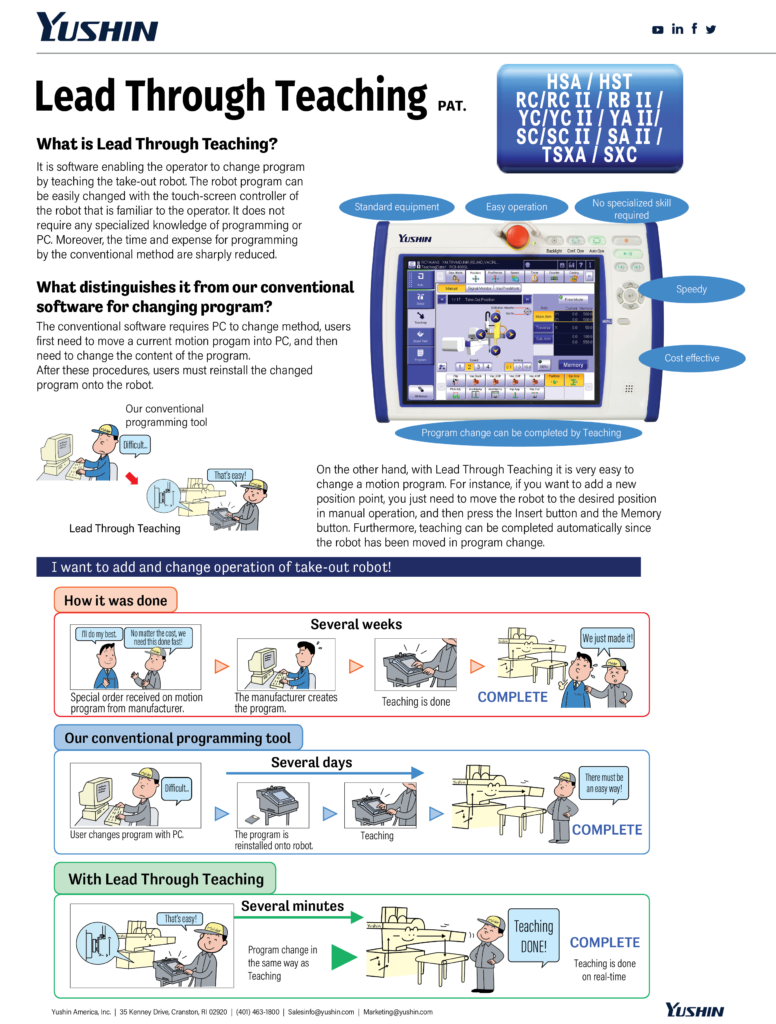 Software - Yushin - Robotic Automation for the Plastics Industry
